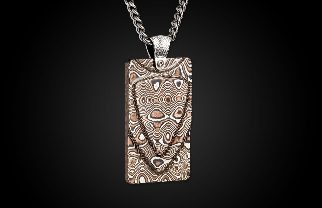 Mokume Forge (P33 MOK) Men's Necklace from William Henry